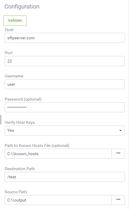 Upload To SFTP Server